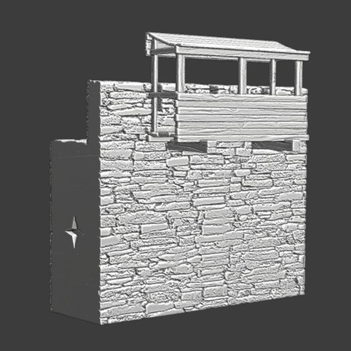 3D Printable Modular castle system - Wall with battlements by Northern ...