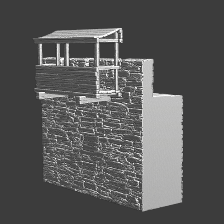 3D Printable Modular castle system - Wall with battlements by Northern ...