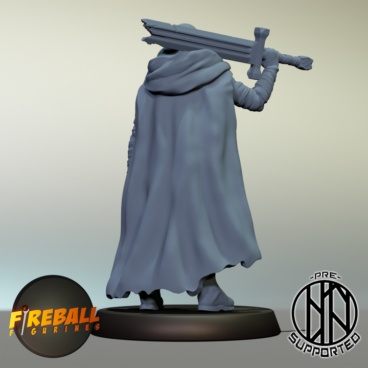 3D Printable Argrim the Revenant, Drow Death Knight by Fireball Figurines
