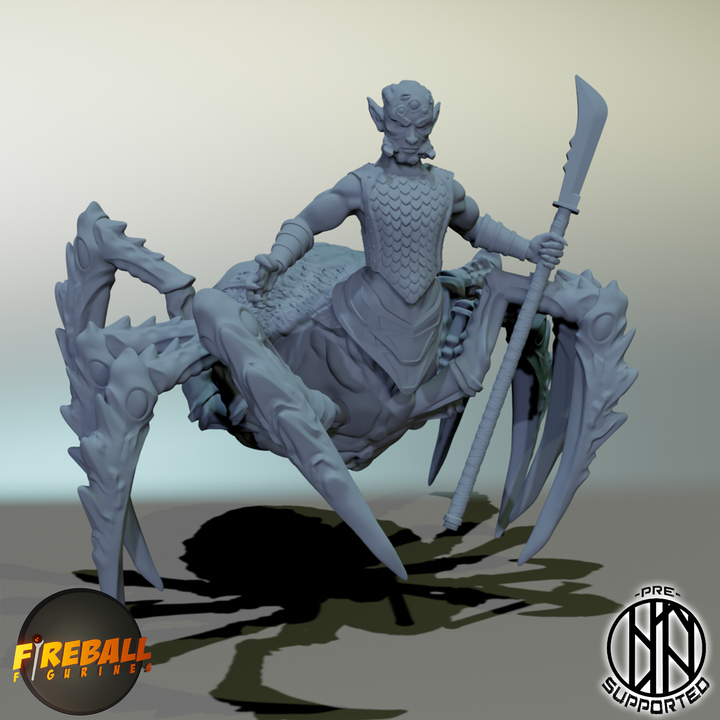 3D Printable Zyraxis Weaverbane, the Ascended Drider by Fireball Figurines