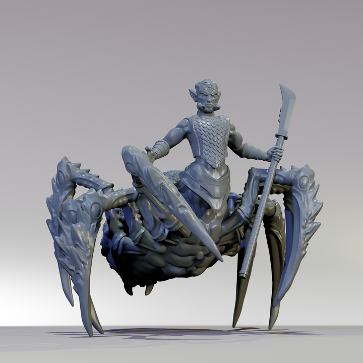 3D Printable Zyraxis Weaverbane, the Ascended Drider by Fireball Figurines