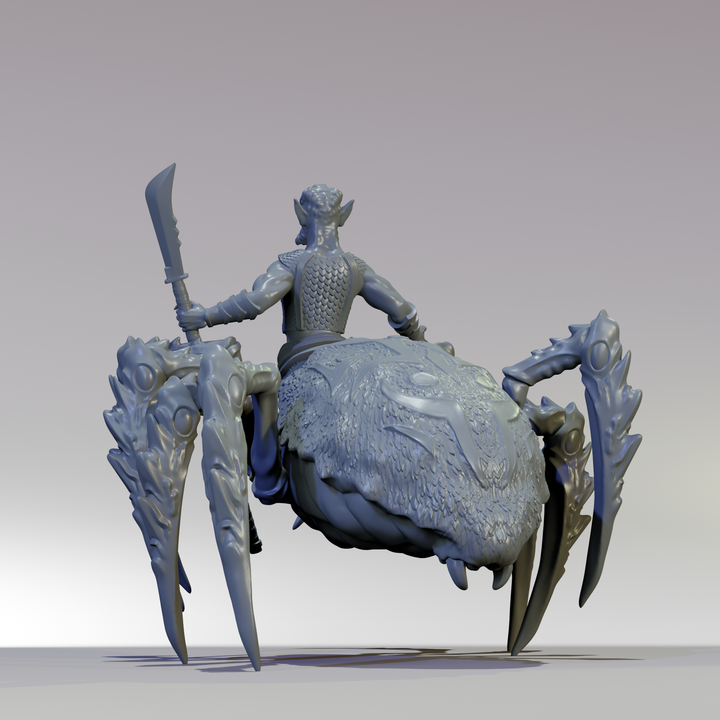 3D Printable Zyraxis Weaverbane, the Ascended Drider by Fireball Figurines