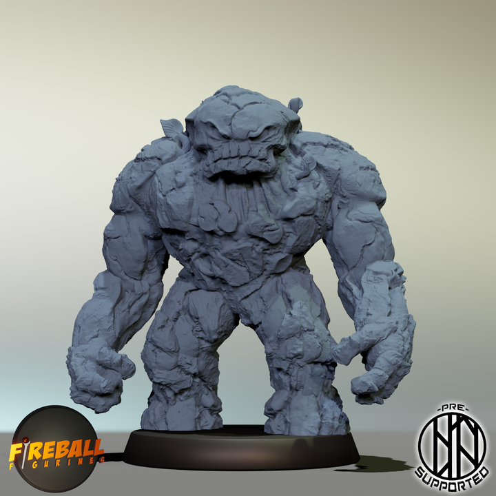 3D Printable Terrax, the Earth Golem by Fireball Figurines