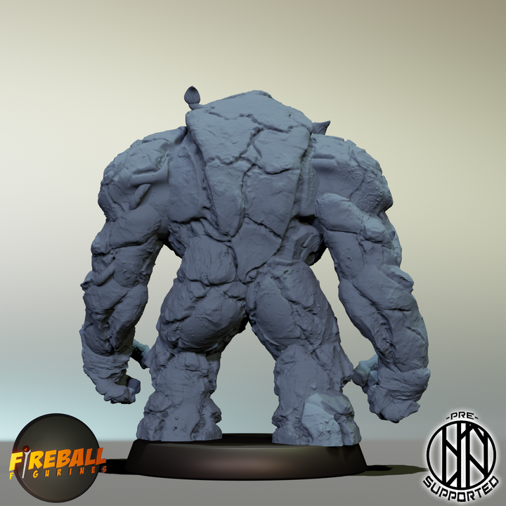 3D Printable Terrax, the Earth Golem by Fireball Figurines