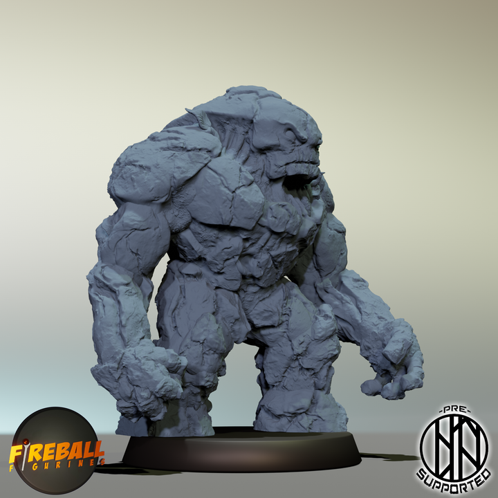 3D Printable Terrax, the Earth Golem by Fireball Figurines