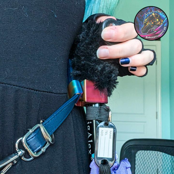 3D Printable No Magnet Hands-free Cane Clip + Adjustable Cane Clip by ...