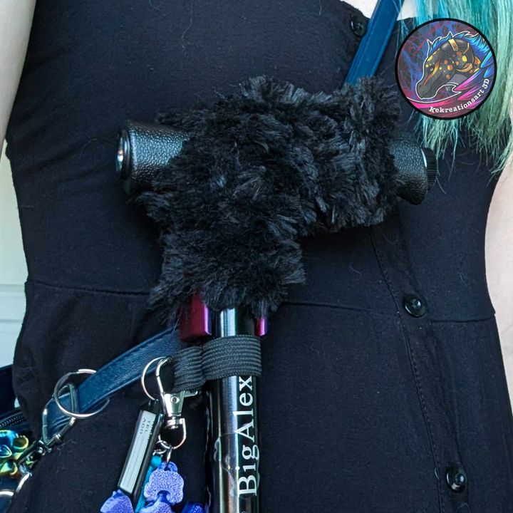 3D Printable No Magnet Hands-free Cane Clip + Adjustable Cane Clip by ...