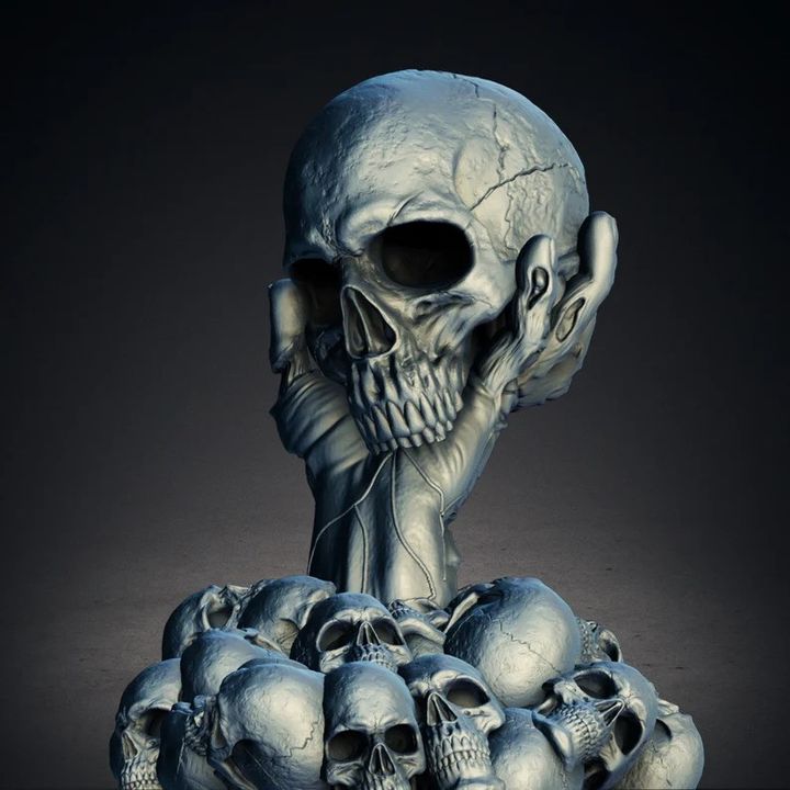 3D Printable Spooky Horror Halloween Skull on hand Candle Holder 3D ...