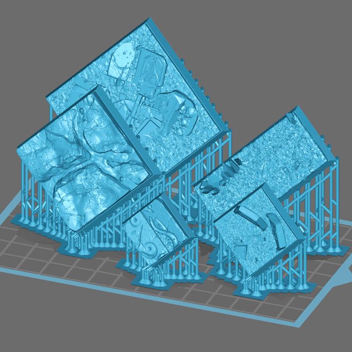 3D Printable Sacred Temple Bases (Square) Expansion by Txarli Factory