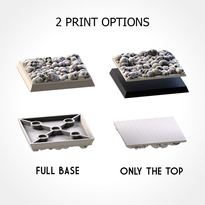 3D Printable Stony Bases (Square) Expansion by Txarli Factory