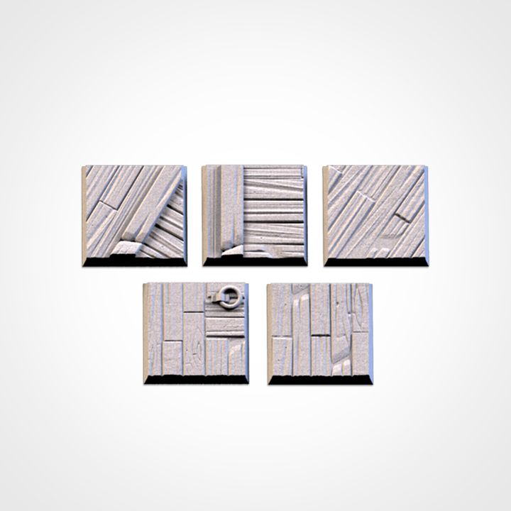 3D Printable Wooden Bases (Square) Expansion by Txarli Factory