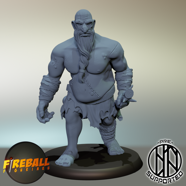 3D Printable Grug, the Hill Giant by Fireball Figurines