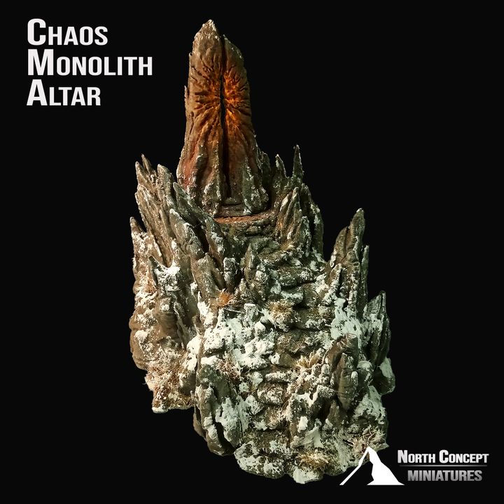 3D Printable Chaos Monolith Altar - Terrain by North Concept Miniatures
