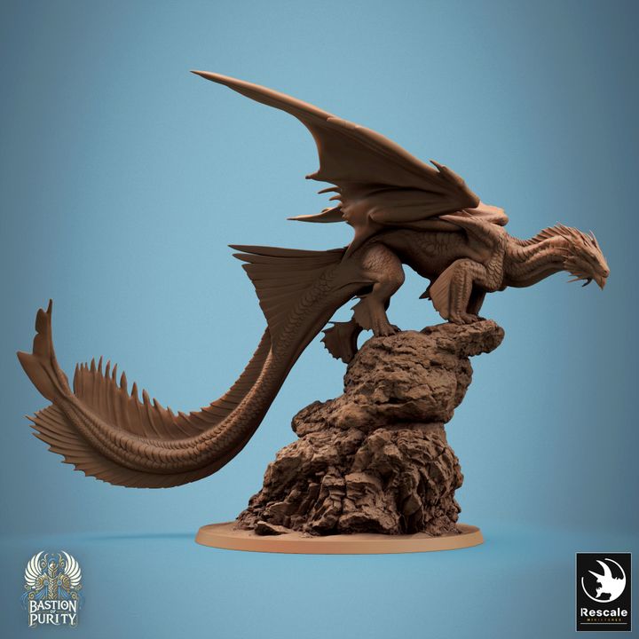 3D Printable Metallic Bronze Dragon - 2024 Redesign Stance by Rescale ...