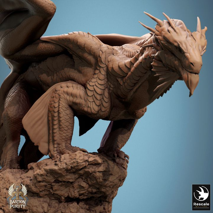 3D Printable Metallic Bronze Dragon - 2024 Redesign Stance by Rescale ...