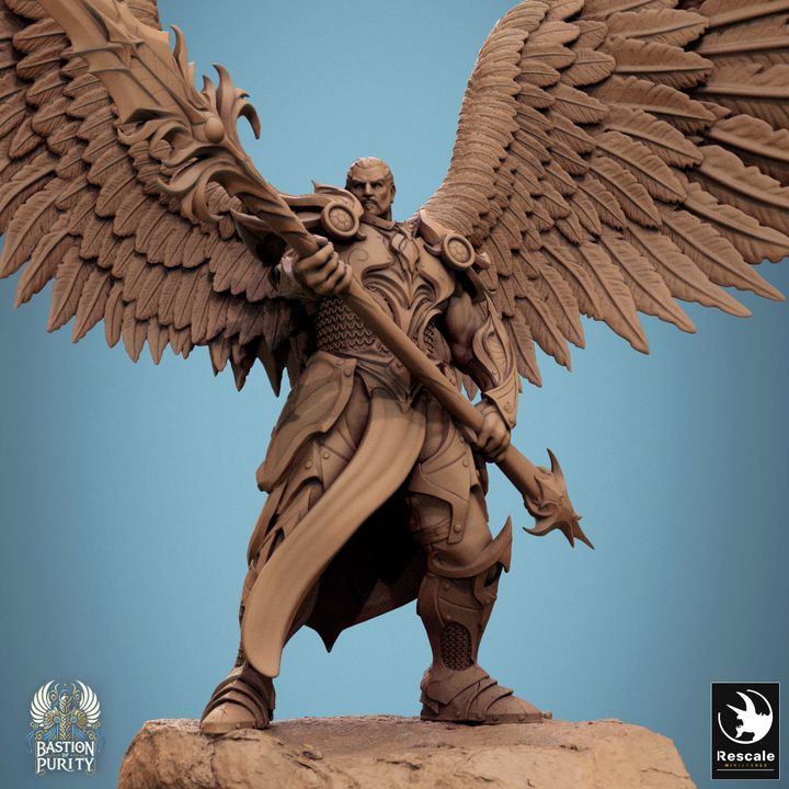 3D Printable Aurelian Skyblade Great Commander by Rescale Miniatures