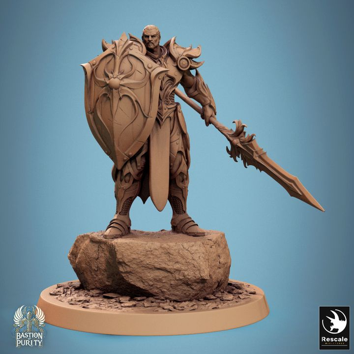 3D Printable Sentinel of Aetherium Great Commander Spear & Shield by ...