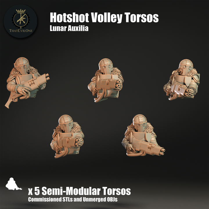 3D Printable Lunar Auxilia Hotshot Volley Torsos - Commissioned by ...