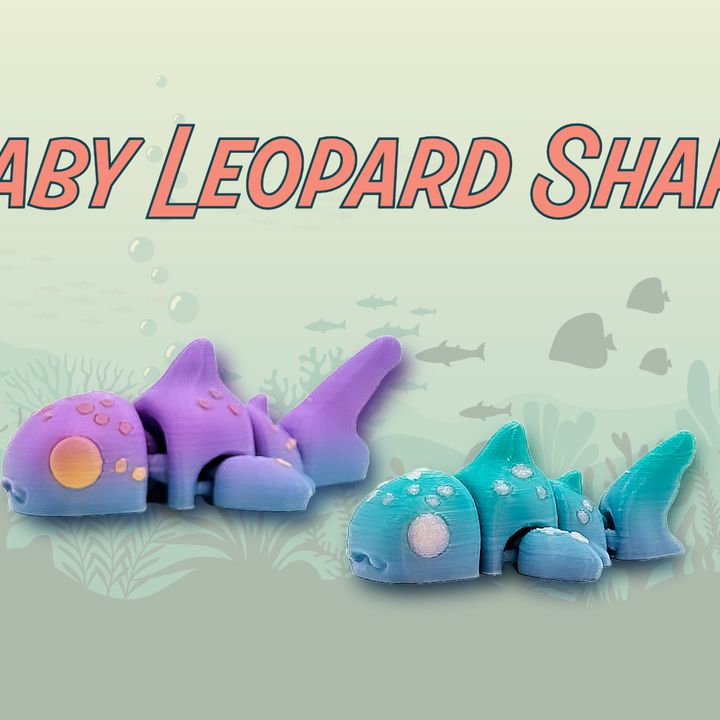 3D Printable M3D - Baby Leopard Shark by Meliora3D