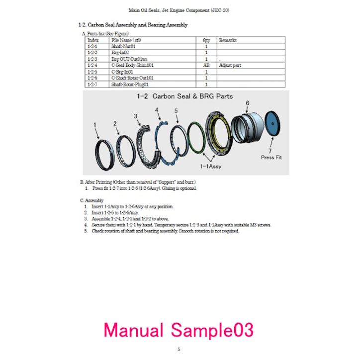 3D Printable Jet engine components (20): Oil Seals, Jet Engine, Main by ...