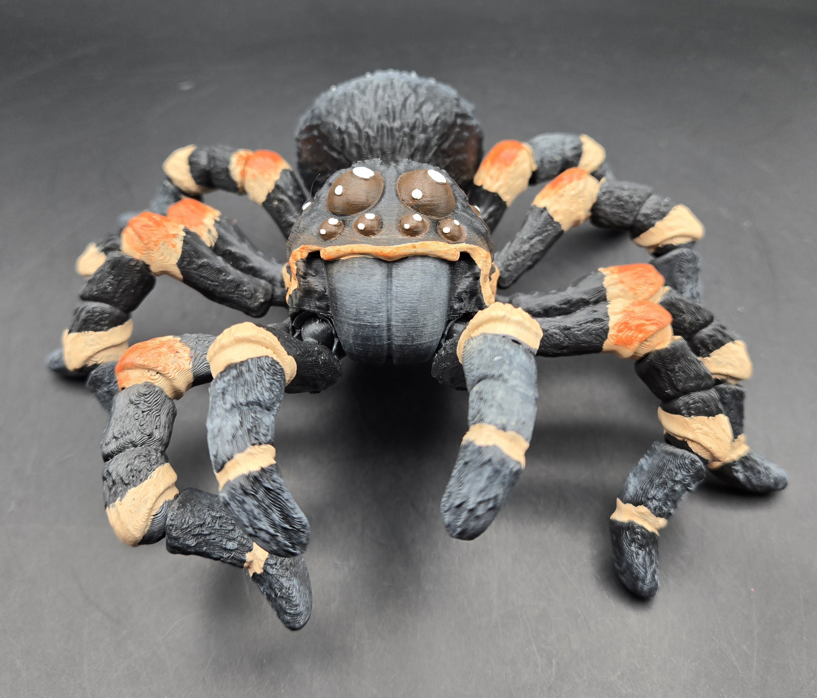 3D Printable Tarantula Articulated Figure, snap-fit assembly, Cute ...