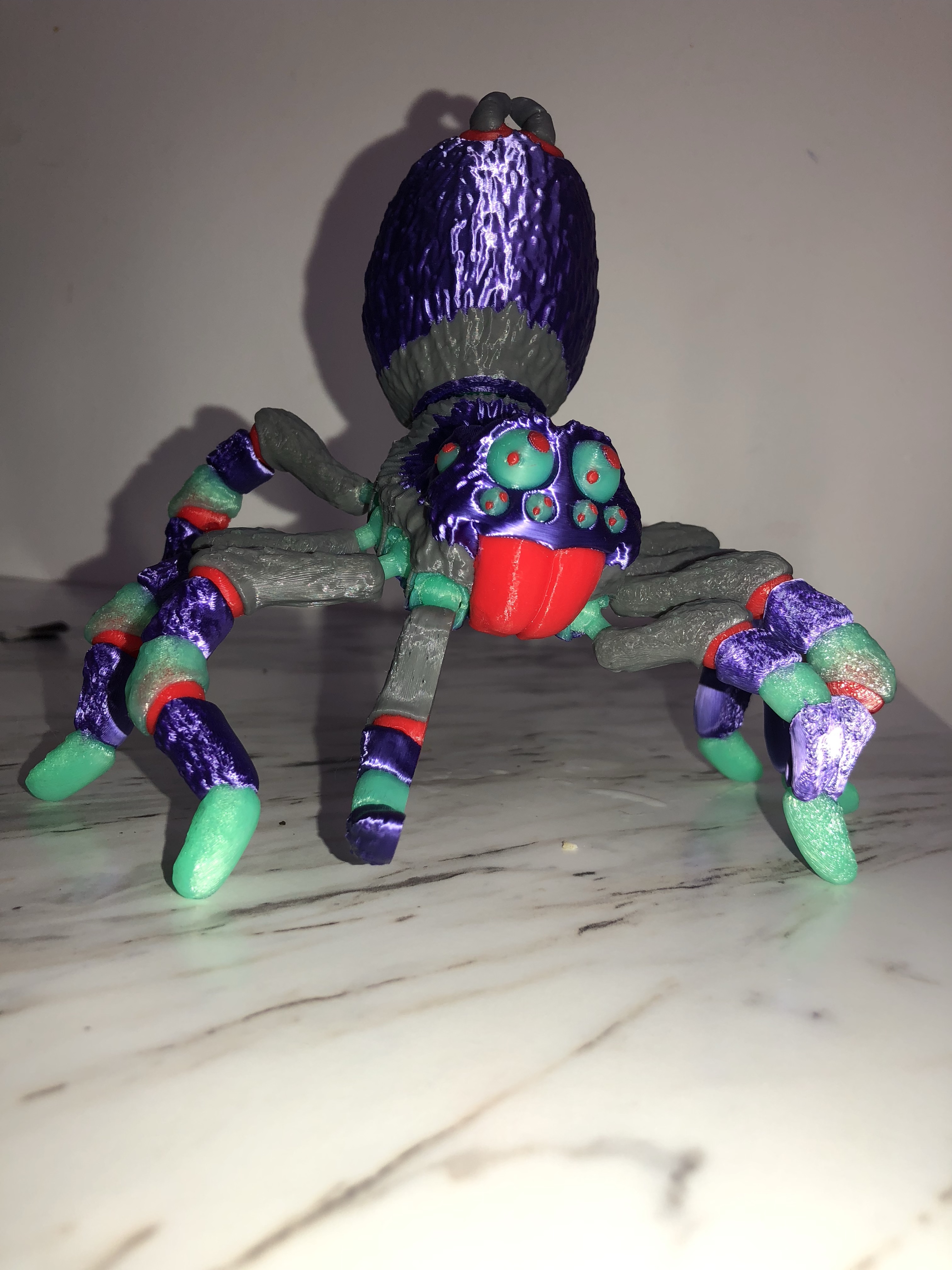 3D Printable Tarantula Articulated Figure, snap-fit assembly, Cute ...