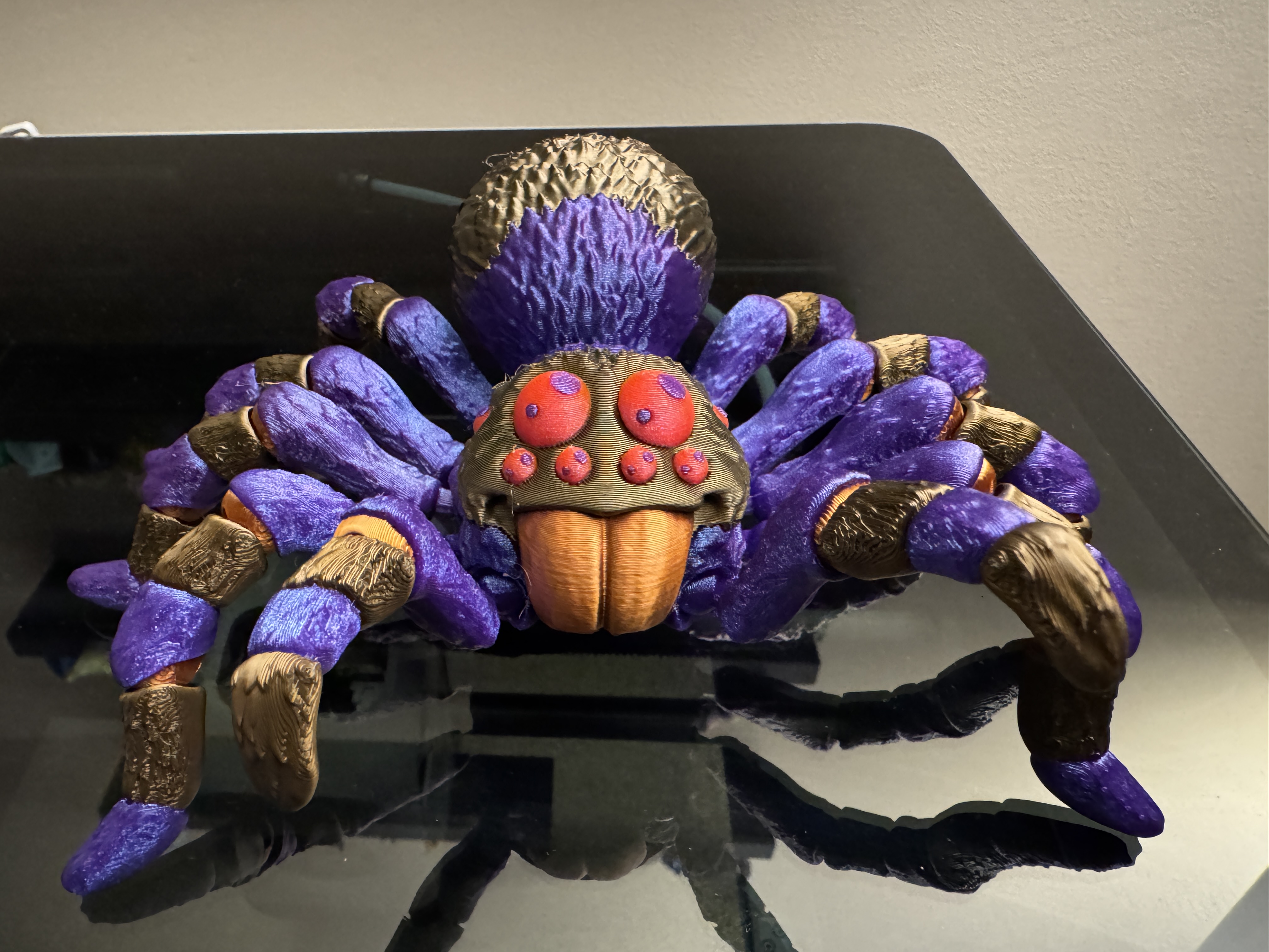 3D Printable Tarantula Articulated Figure, snap-fit assembly, Cute ...