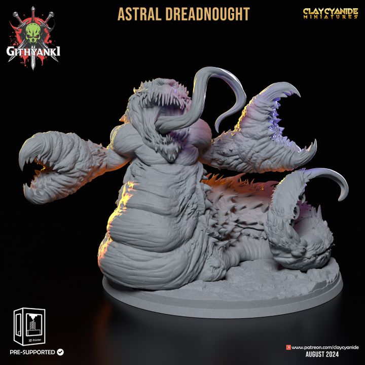 3D Printable Astral Dreadnought by Clay Cyanide Miniatures