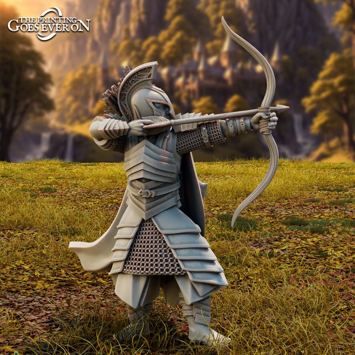 3D Printable High Elf Archers - Presupported by The Printing Goes Ever On