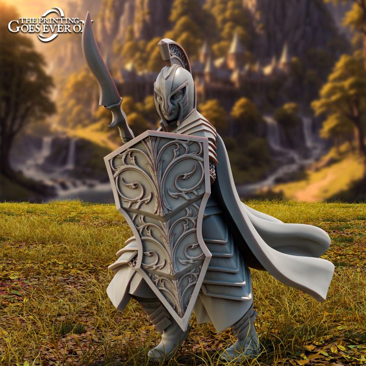 3D Printable High Elf Spearman B - Presupported by The Printing Goes ...