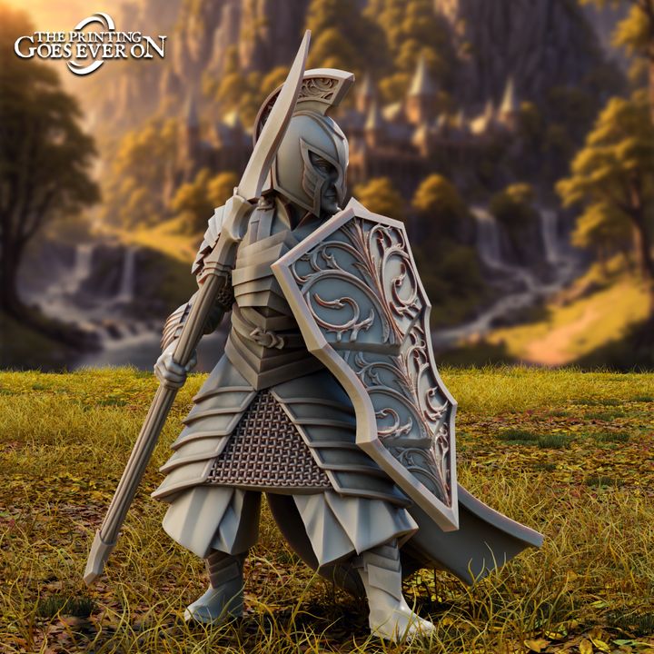 3D Printable High Elf Spearman C - Presupported by The Printing Goes ...