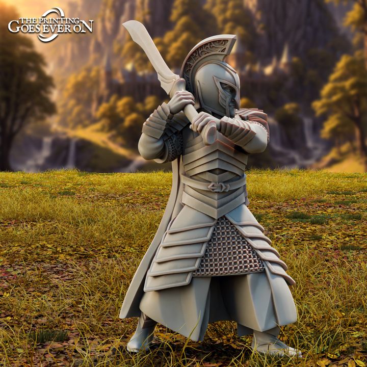 3D Printable High Elf Swordsman A - Presupported by The Printing Goes ...