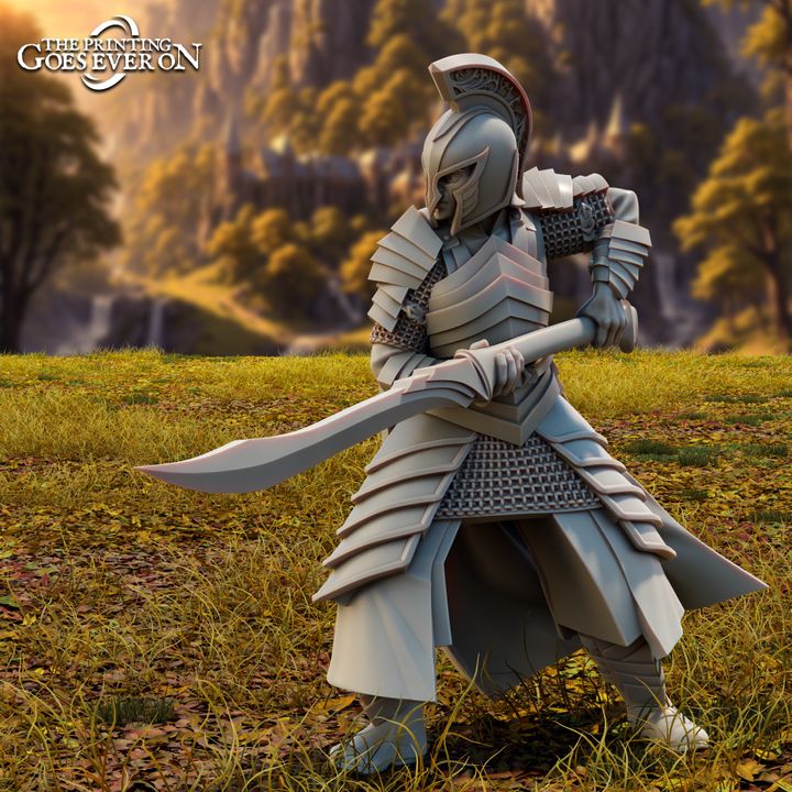 3D Printable High Elf Swordsman B - Presupported by The Printing Goes ...