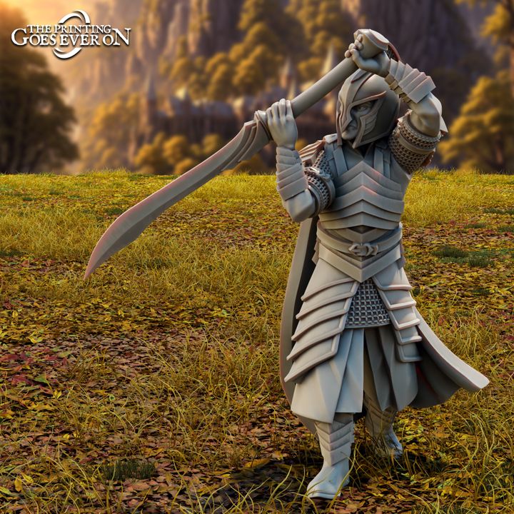 3D Printable High Elf Swordsman C - Presupported by The Printing Goes ...