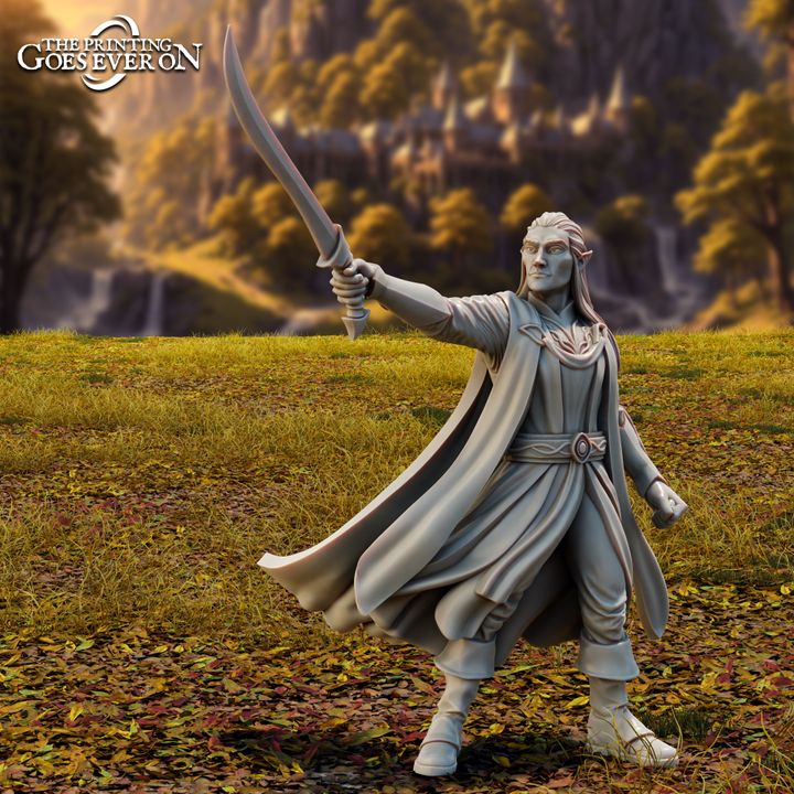 3D Printable High Elf Heroes - Presupported by The Printing Goes Ever On