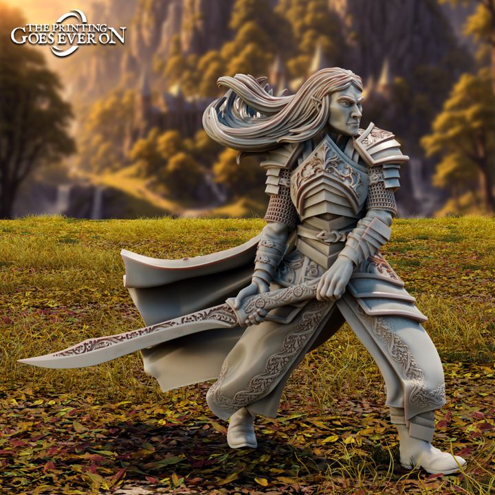 3D Printable High Elf Heroes - Presupported by The Printing Goes Ever On