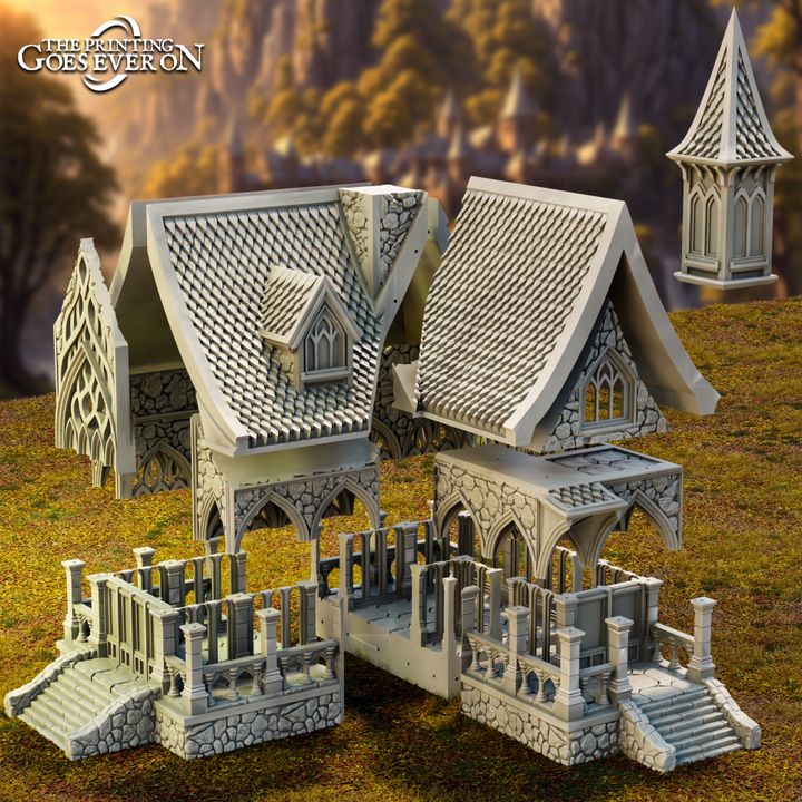 3D Printable High Elf House - Supportless Terrain by The Printing Goes ...