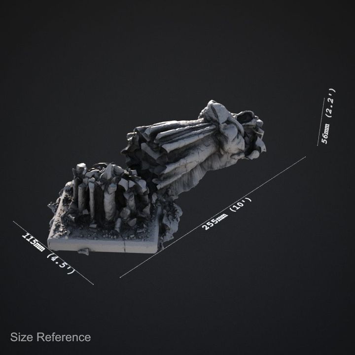 3D Printable Broken Statue 1 by TableTopMinis
