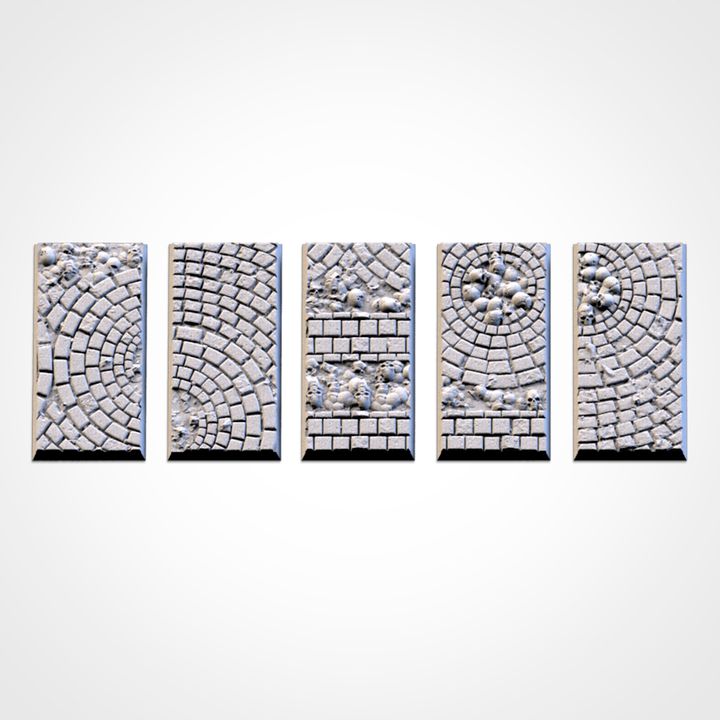 3D Printable Medieval Road Bases (Square) Expansion by Txarli Factory