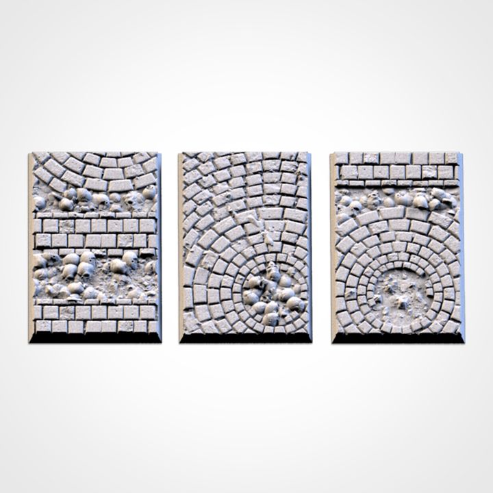 3D Printable Medieval Road Bases (Square) Expansion by Txarli Factory