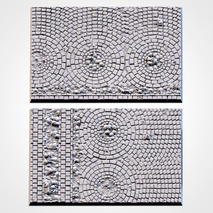 3D Printable Medieval Road Bases (Square) Expansion by Txarli Factory