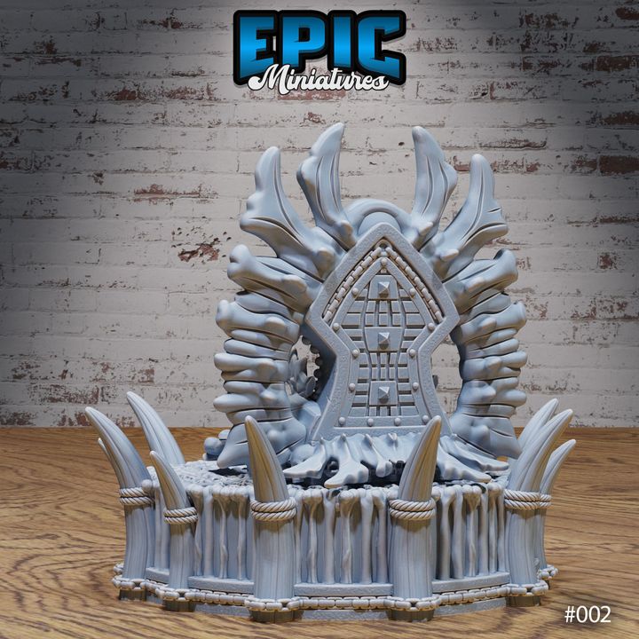 3D Printable Bone Throne / Skelet King Chair / Undead Beast Warlord ...