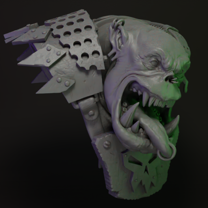 3D Printable Maniac Ork Bust by Miguel Escudero Esteban