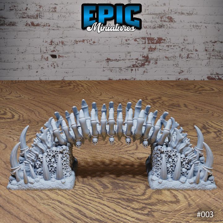 3D Printable Bone Bridge / Skelet City Item / Undead Beast Town ...