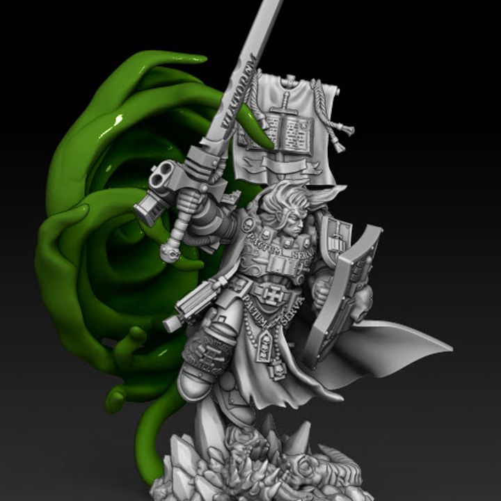 3D Printable Silver Wardens Supreme Warptraveler (presupported) by Chad ...