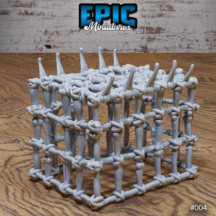 3D Printable Bone Cage / Skelet City Item / Undead Beast Town ...