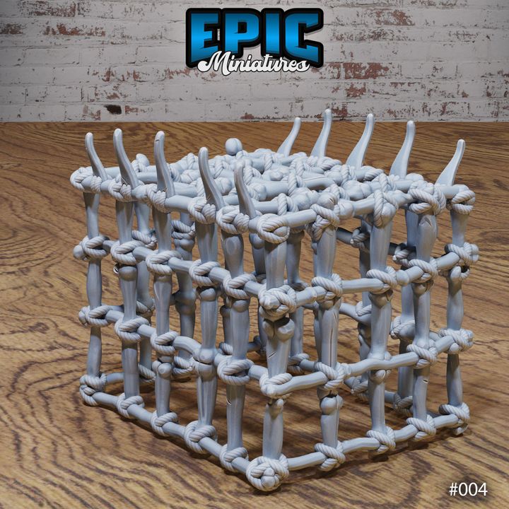 3D Printable Bone Cage / Skelet City Item / Undead Beast Town ...