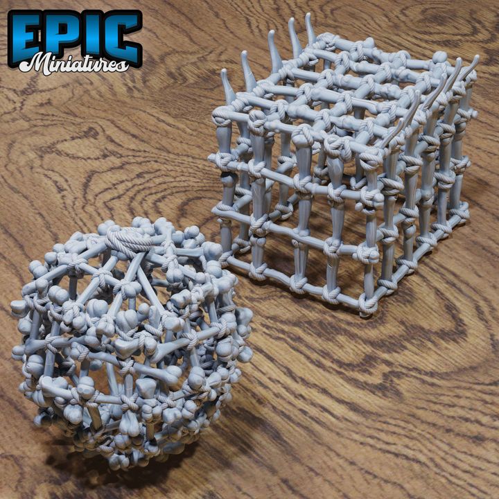 3D Printable Bone Cage / Skelet City Item / Undead Beast Town ...