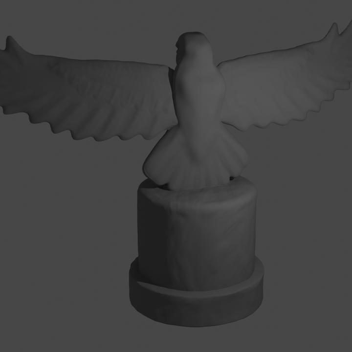 3D Printable Raven statue (new and damaged version) by The Aasimar's ...