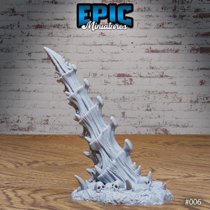 3D Printable Bone Spikes / Skelet City Item / Undead Beast Town ...